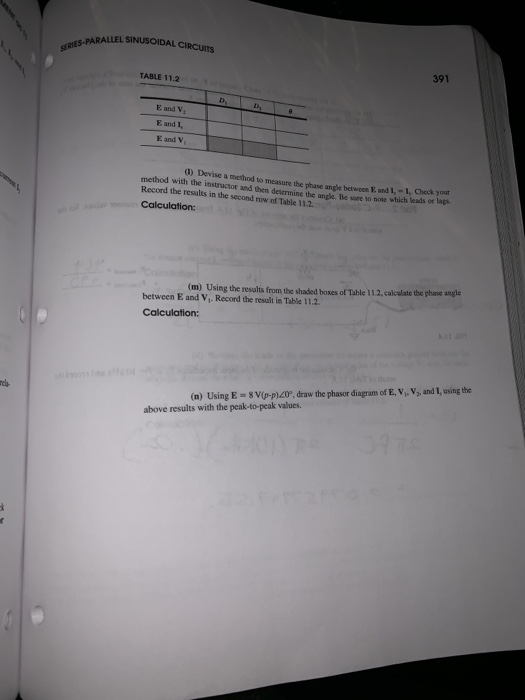 Solved Course and Section cto EXPERIMENT ac series-Parallel | Chegg.com