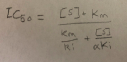 Solved Derive the equation for the IC50 value for a | Chegg.com