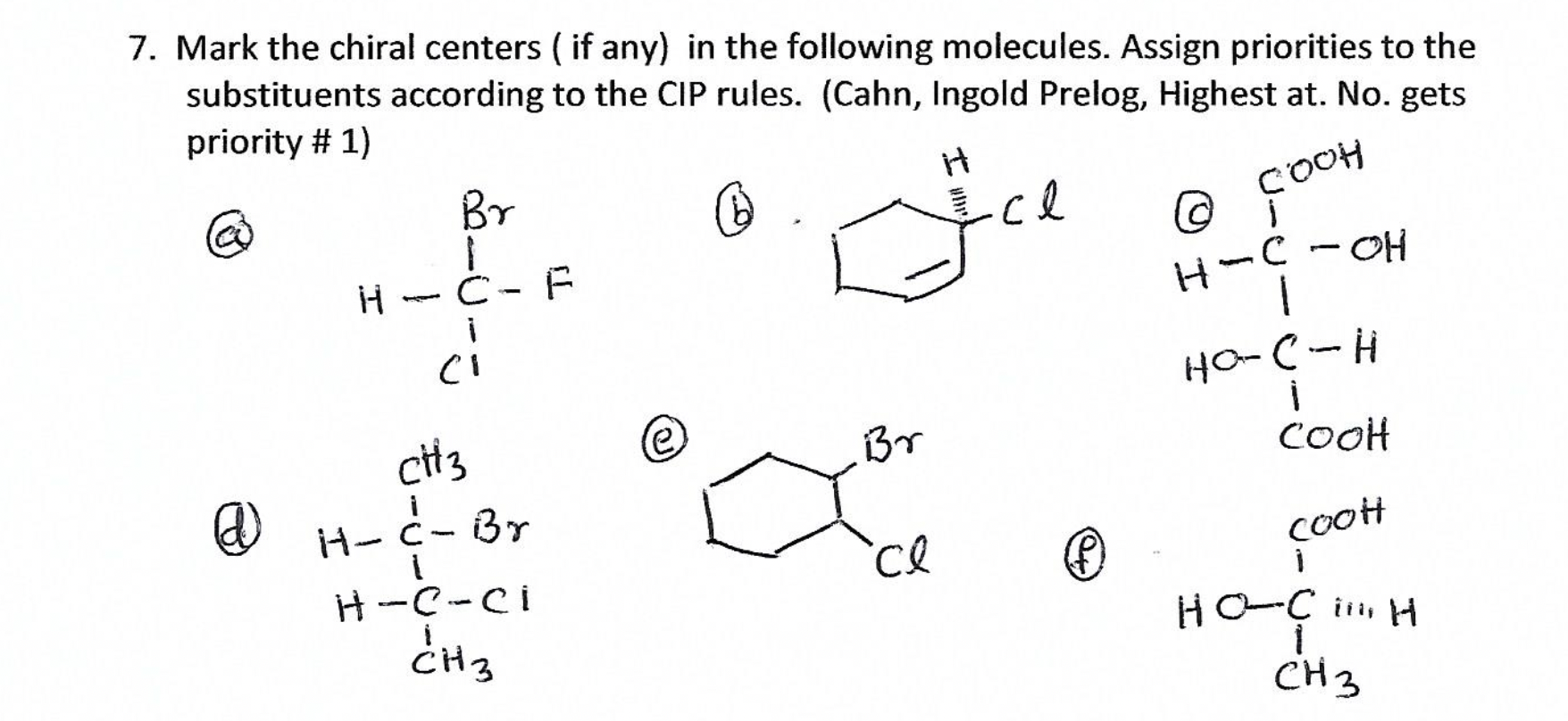 Solved Mark the chiral centers and assign substituents | Chegg.com