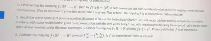 Solved We just started isomorphism in linear algebra so try | Chegg.com