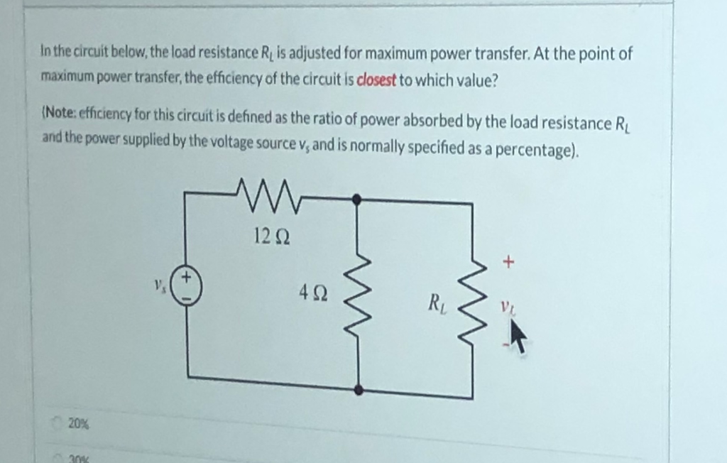 Solved In the circuit below, the load resistance RL is | Chegg.com