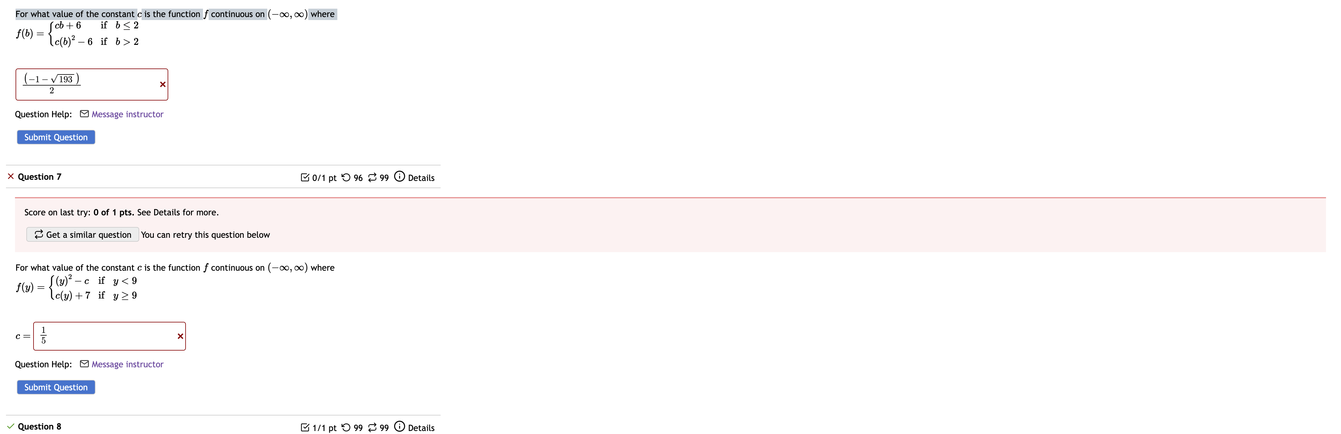 Solved For what value of the constant c ﻿is the function f | Chegg.com