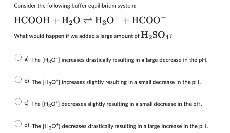 Solved Consider the following buffer equilibrium | Chegg.com