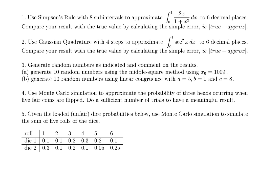 Solved 24 2.0 1. Use Simpson's Rule with 8 subintervals to | Chegg.com