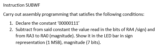 Solved I need help with this program for a PIC16F84A, if | Chegg.com