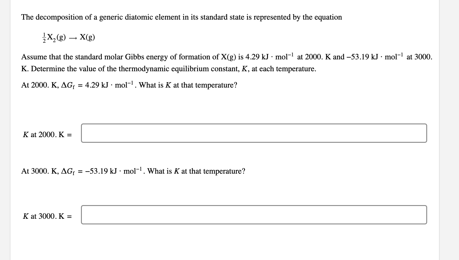 Solved The Decomposition Of A Generic Diatomic Element In