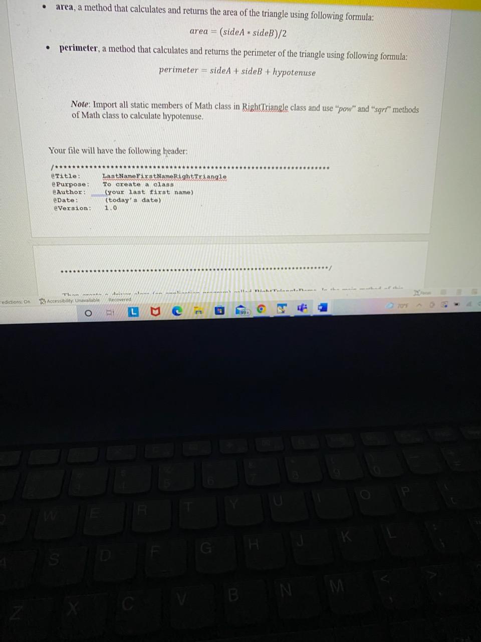 Solved Se on your computer Save Create a class called | Chegg.com