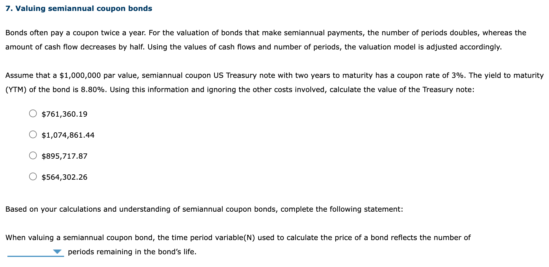 Solved Part A Assume That A 1 000 000 Par Chegg
