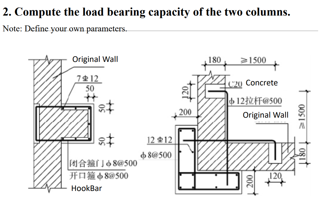 Solved 2. Compute the load bearing capacity of the two | Chegg.com