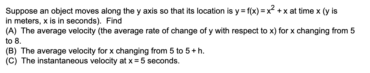 Solved Suppose An Object Moves Along The Y Axis So That Its