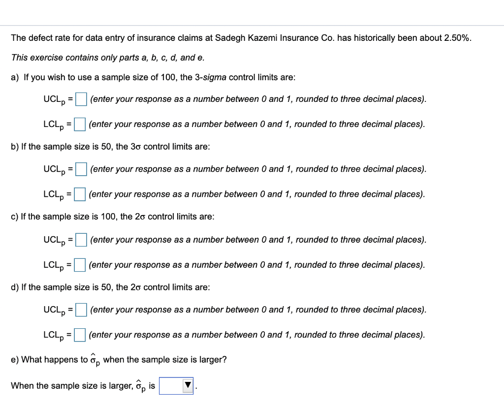 Solved The defect rate for data entry of insurance claims at | Chegg.com
