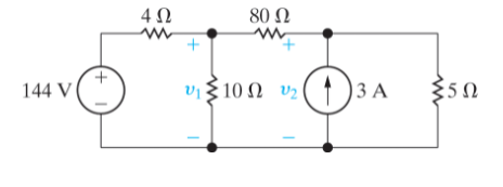 Solved Use the node-voltage method to find V1 and V2 in | Chegg.com