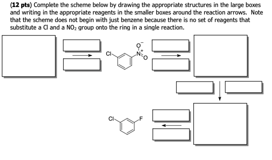 Solved ( 12 ﻿pts) ﻿Complete the scheme below by drawing the | Chegg.com