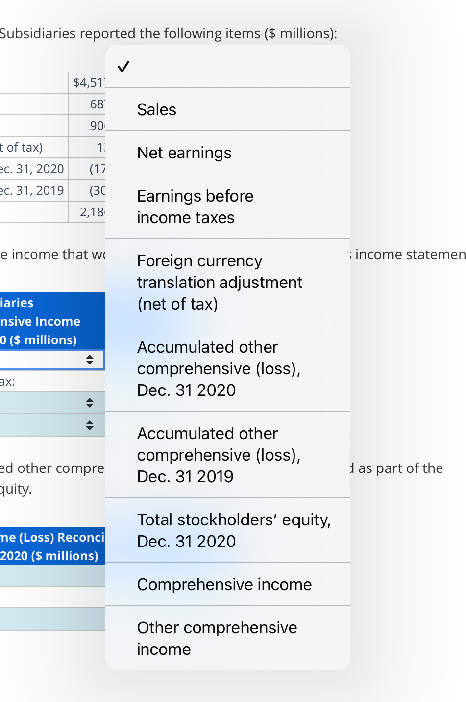 Solved Presenting Other Comprehensive Income In its 2020 | Chegg.com