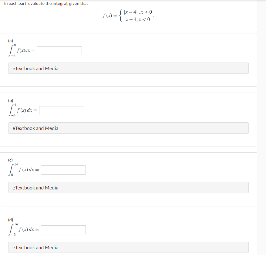 Solved In each part, evaluate the integral, given that | Chegg.com
