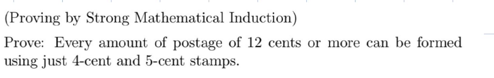Solved (Proving by Strong Mathematical Induction) Prove: | Chegg.com