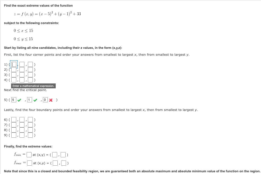 Solved Find the exact extreme values of the function | Chegg.com