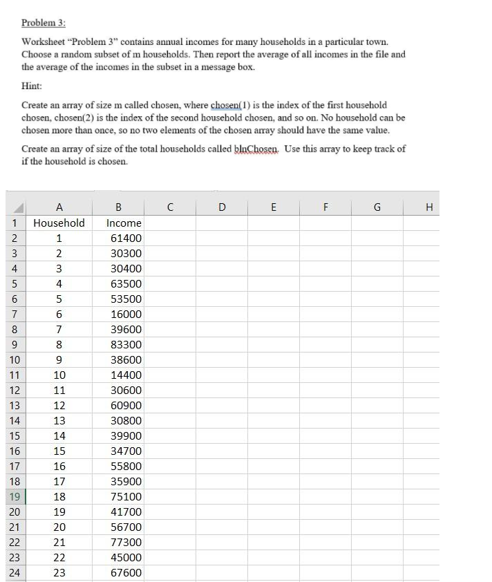 Solved Problem 3: Worksheet"Problem 3" contains annual | Chegg.com