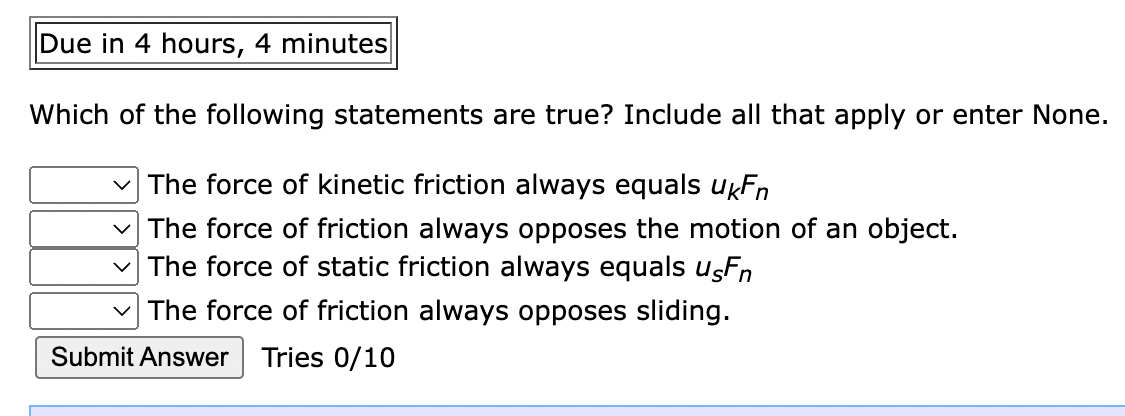Solved Which of the following statements are true? Include | Chegg.com