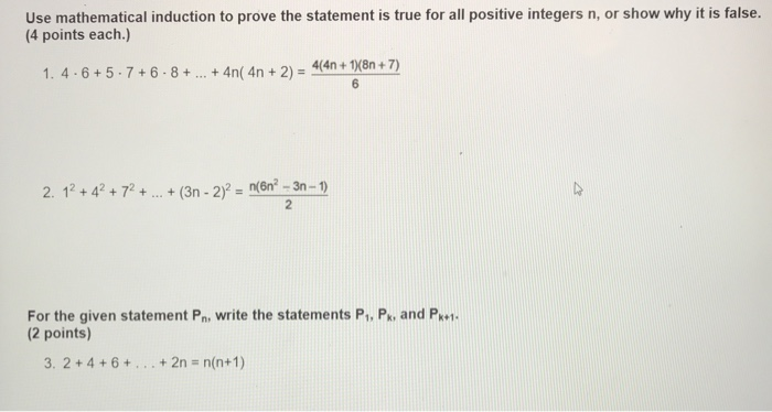 Solved Use mathematical induction to prove the statement is | Chegg.com
