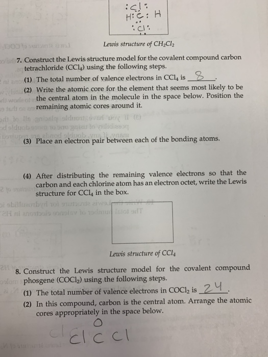 Ccl4 Lewis Structure Model : A lewis structure of ccl4 i) valence electrons: - Resomatolo