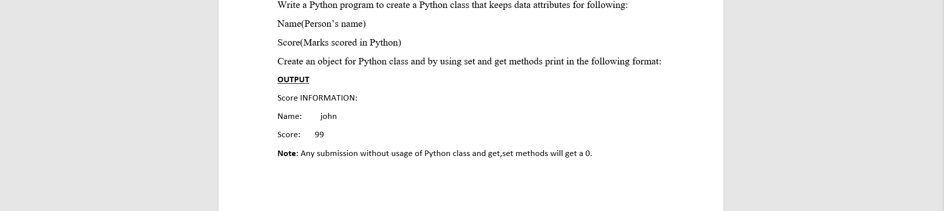 Solved Write a Python program to create a Python class that | Chegg.com