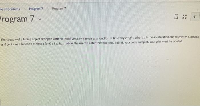 Solved le of Contents > Program 7 Program 7 rogram 7 The | Chegg.com