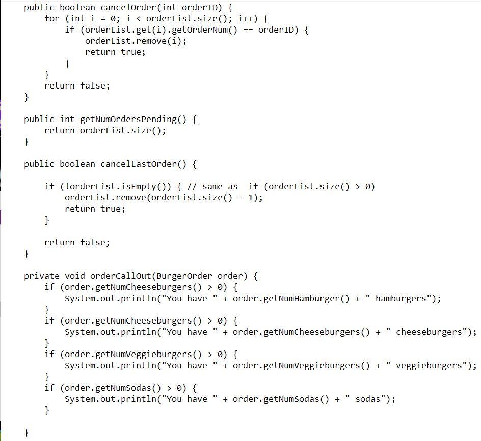 Solved In this part we want to change the way our ordering | Chegg.com