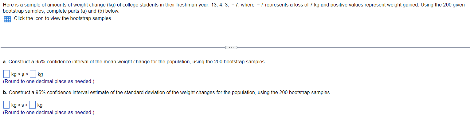 Solved Bootstrap Samples Complete Parts A And B Below 