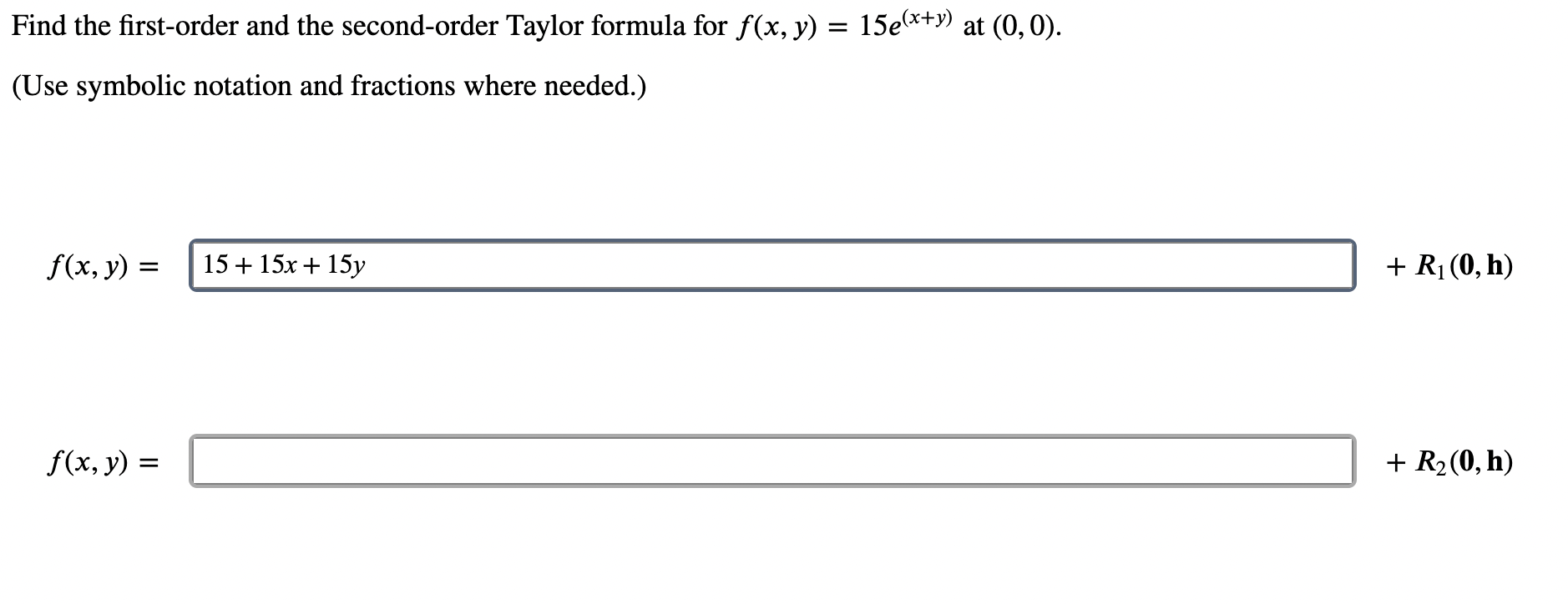 Solved Find the first‑order and the second‑order Taylor | Chegg.com