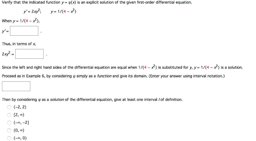 Solved Verify That The Indicated Function Y Px Is An 3510