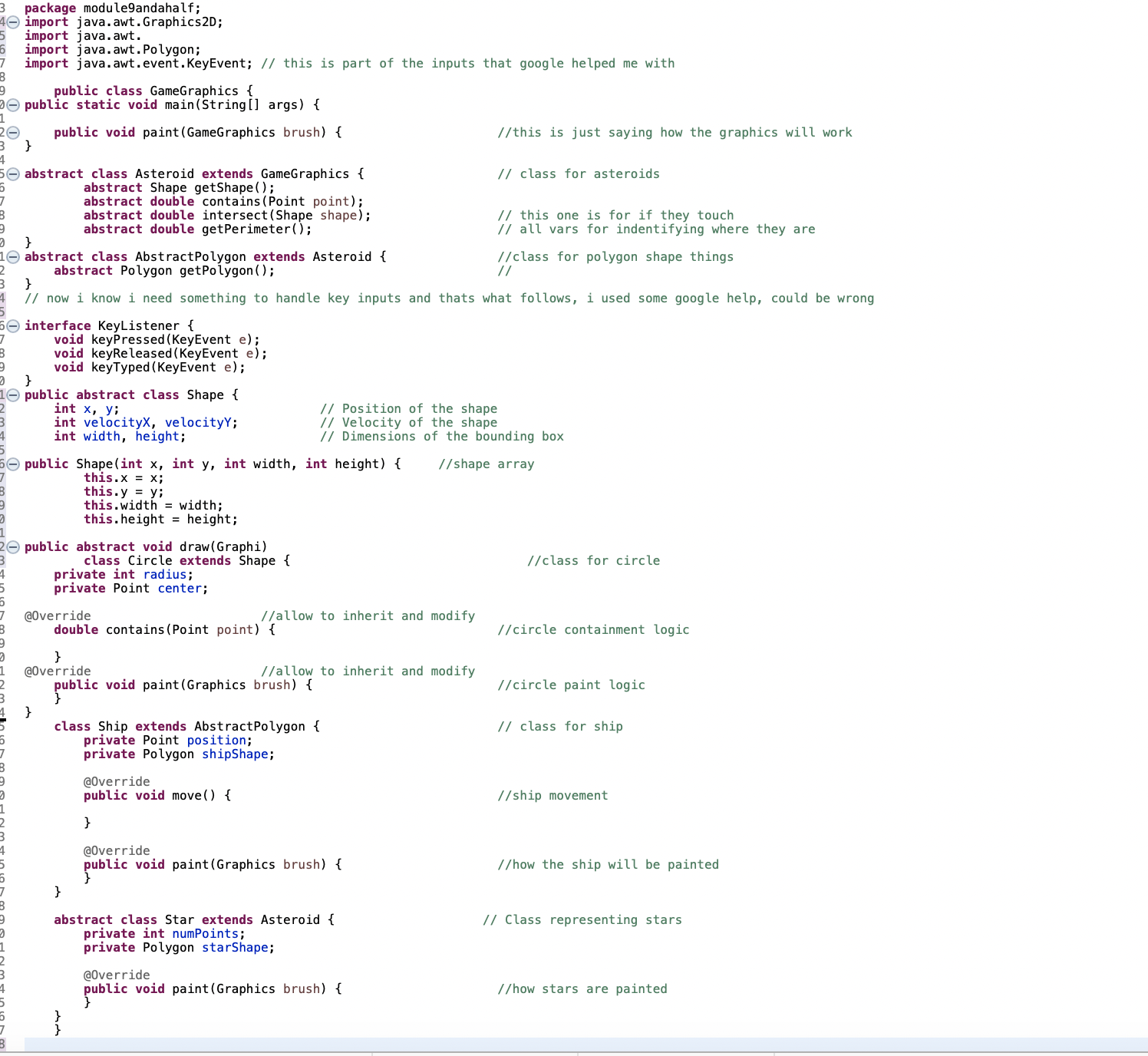 Solved In Java For Building A Astroid Game I Need Your