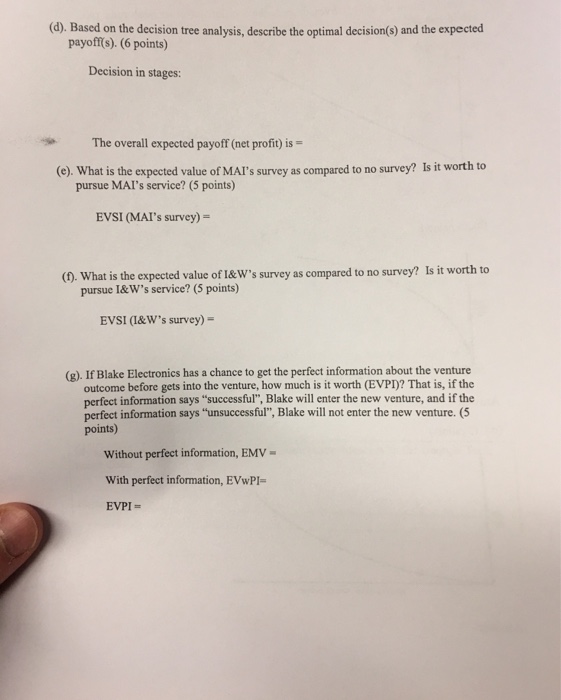 In 1975, Steve Blake founded Blake Electronics in | Chegg.com