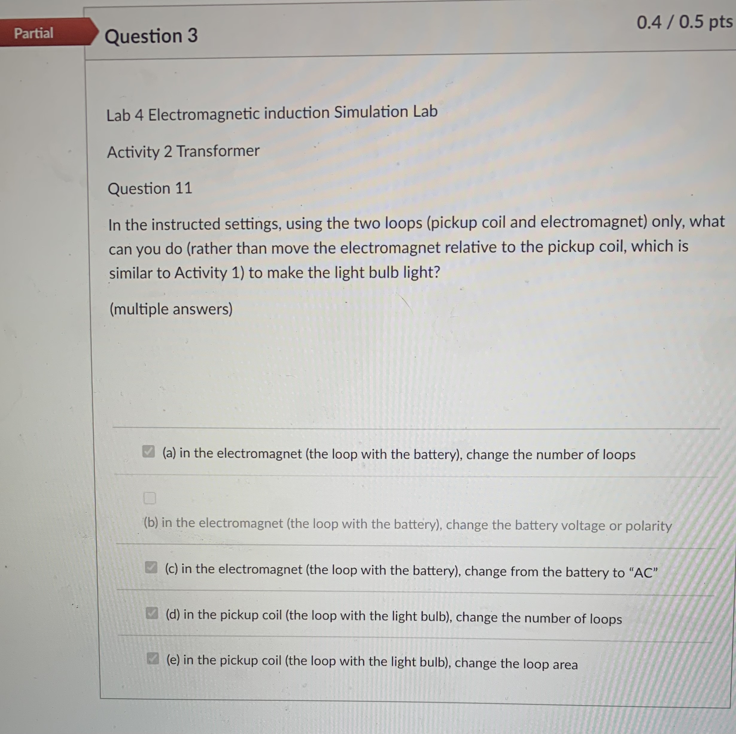 Solved Question 11 In the instructed settings, using the two | Chegg.com