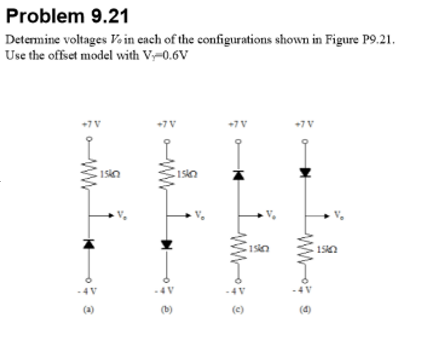 Solved Determine voltages V in each of the configurations | Chegg.com