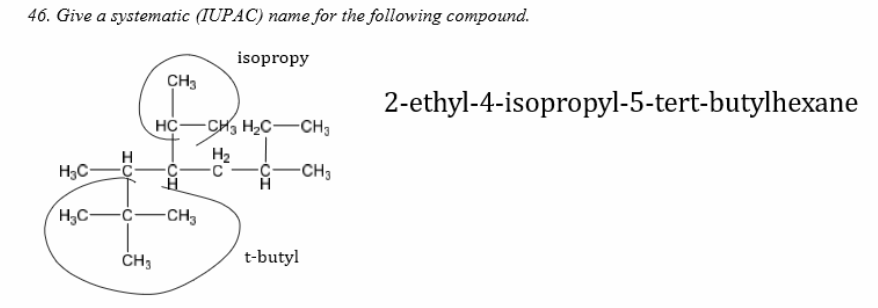 Solved 46. Give a systematic (IUPAC) name for the following | Chegg.com