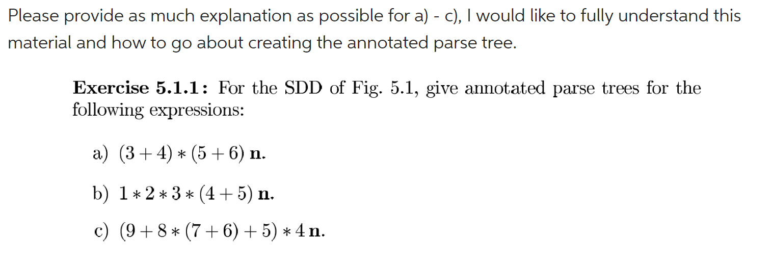 Solved Please hand draw the parse trees, I have no idea what | Chegg.com