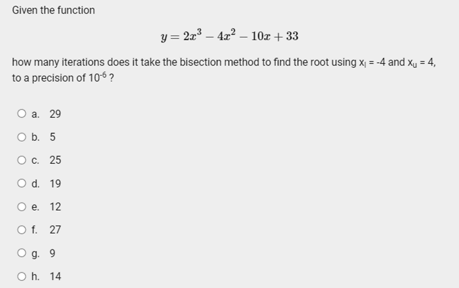 Solved Given the function y=2x3−4x2−10x+33 how many | Chegg.com