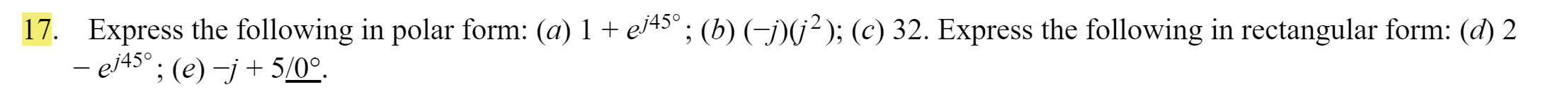 Solved 7. Express the following in polar form: | Chegg.com
