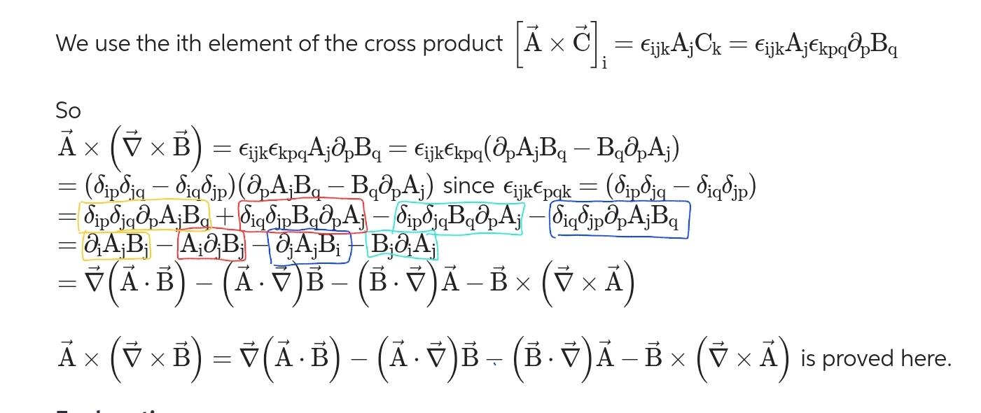 Solved Hey there, I am trying to prove del(A•B). I asked | Chegg.com