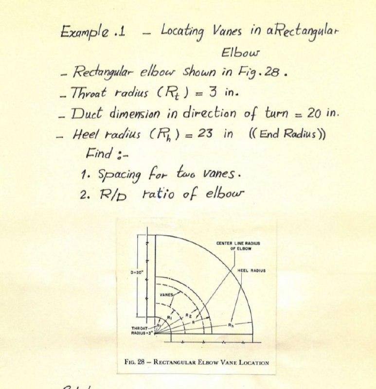 Solved Example .1 Locating Vanes in a Rectangular Elbow - | Chegg.com