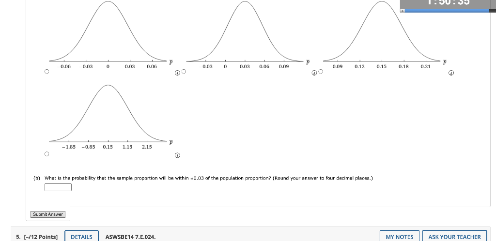 Solved '8 Points] ASWSBE14 7.E.061. You may need to use the | Chegg.com