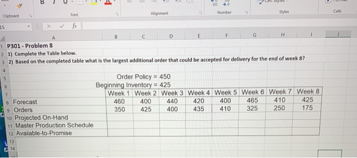 Solved DI U pboard font Alignment 1 P301 - Problem 8 21) | Chegg.com