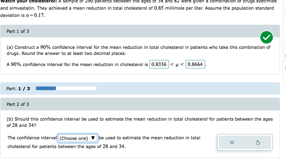 Solved Watch your cholesterol! A sample of 290 patients | Chegg.com