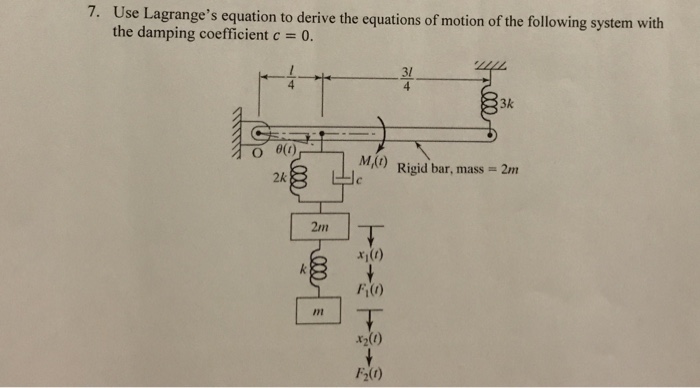 Solved Use Lagrange s equation to derive the equations of | Chegg.com