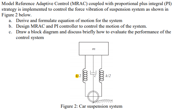Solved Model Reference Adaptive Control (MRAC) coupled with | Chegg.com