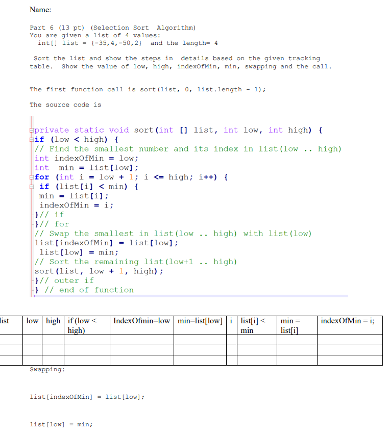 Solved Part 1: Short Answer: Math Functions (2 pt each) | Chegg.com
