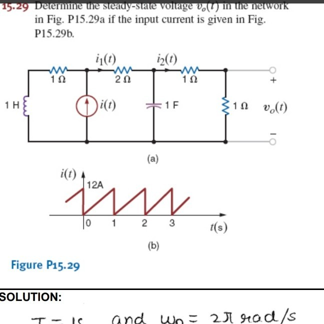 Solved 15 29 Determine The Steady State Voltage Vou In The
