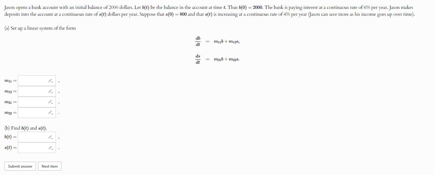 Solved Jason opens a bank account with an initial balance of | Chegg.com