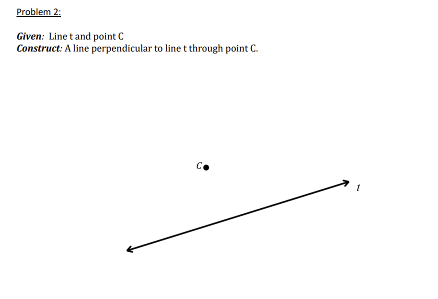 Solved Given: Line t and point C Construct: A line | Chegg.com
